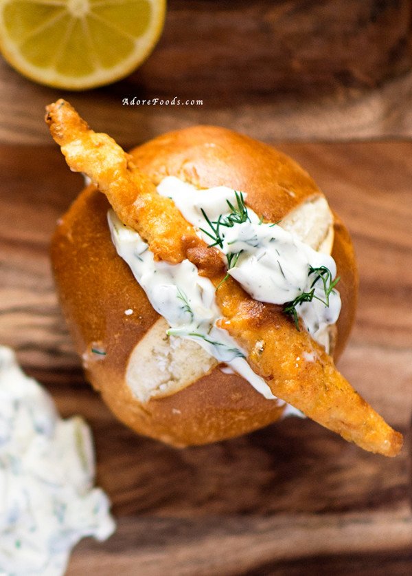 Dutch Lekkerbekjes – Deep Fried Fish in a Bun with Tartare Sauce ...