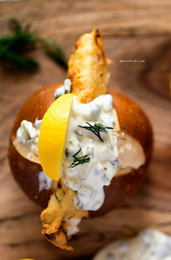 Dutch Lekkerbekjes – Deep Fried Fish in a Bun with Tartare Sauce ...
