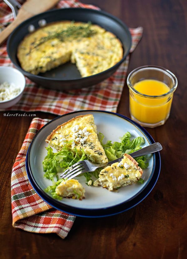 Baked Zucchini and Corn Frittata – Adore Foods