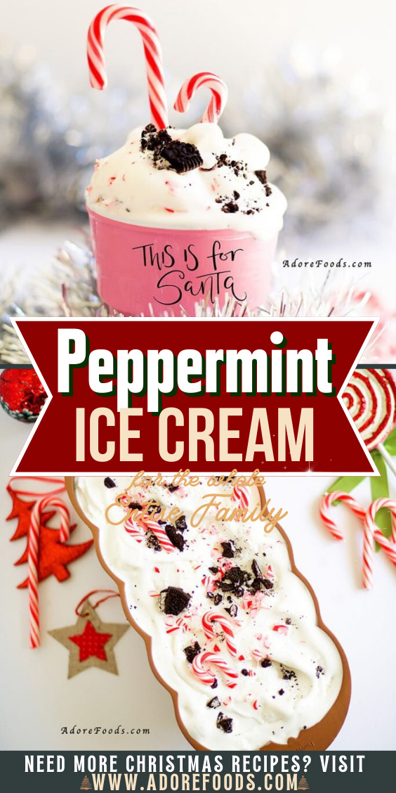 Homemade Peppermint Ice Cream (no churn recipe) – Adore Foods