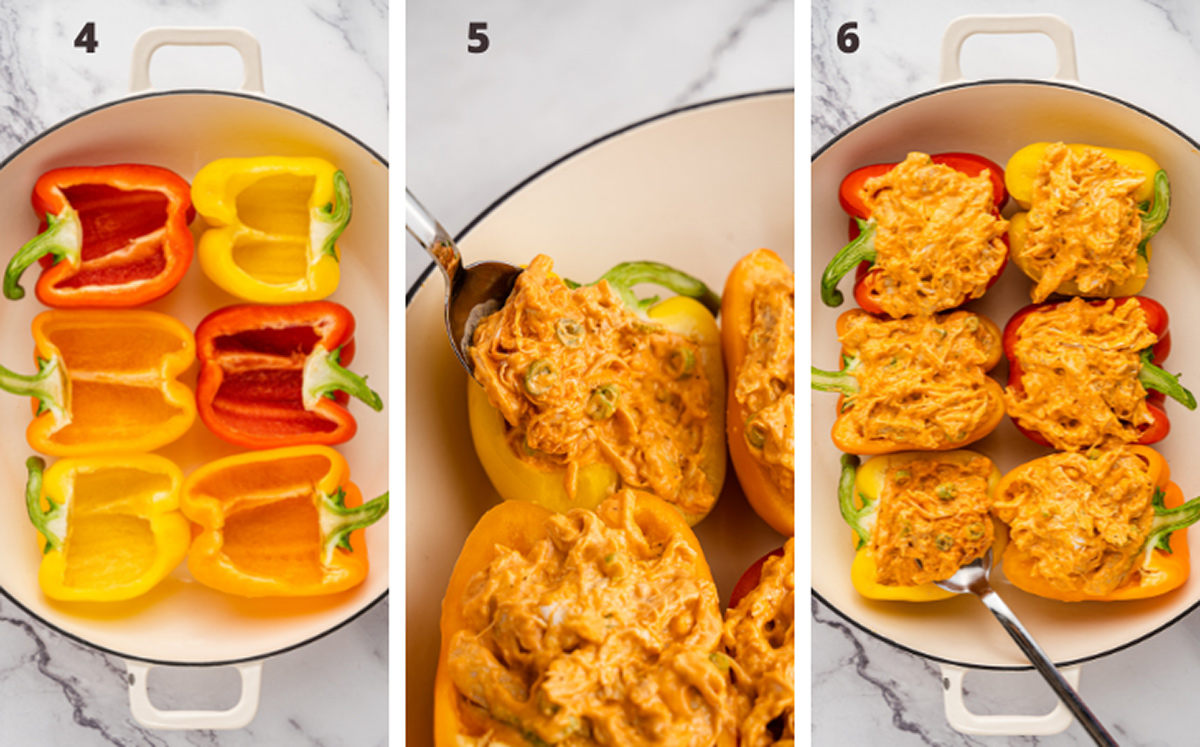 Cheesy Buffalo Chicken Stuffed Peppers – Adore Foods