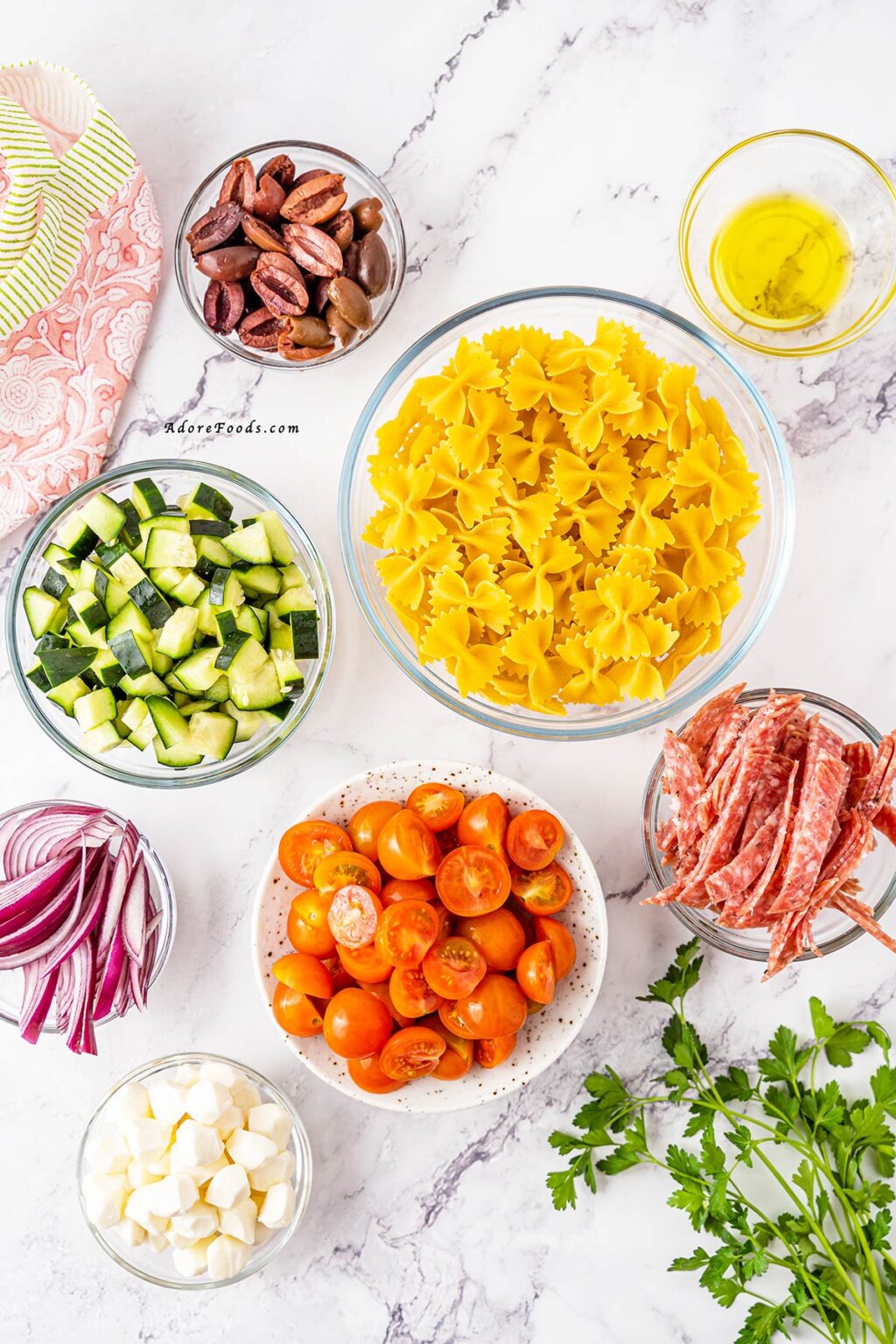 Zesty Italian Pasta Salad with Salami – Adore Foods