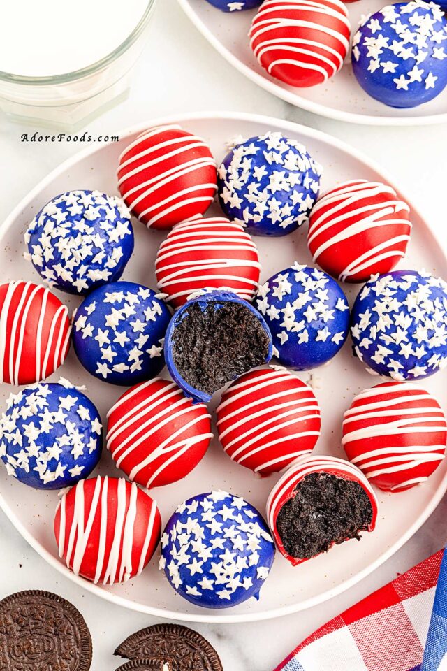 4th of July Oreo Cream Cheese Balls Recipe – Adore Foods