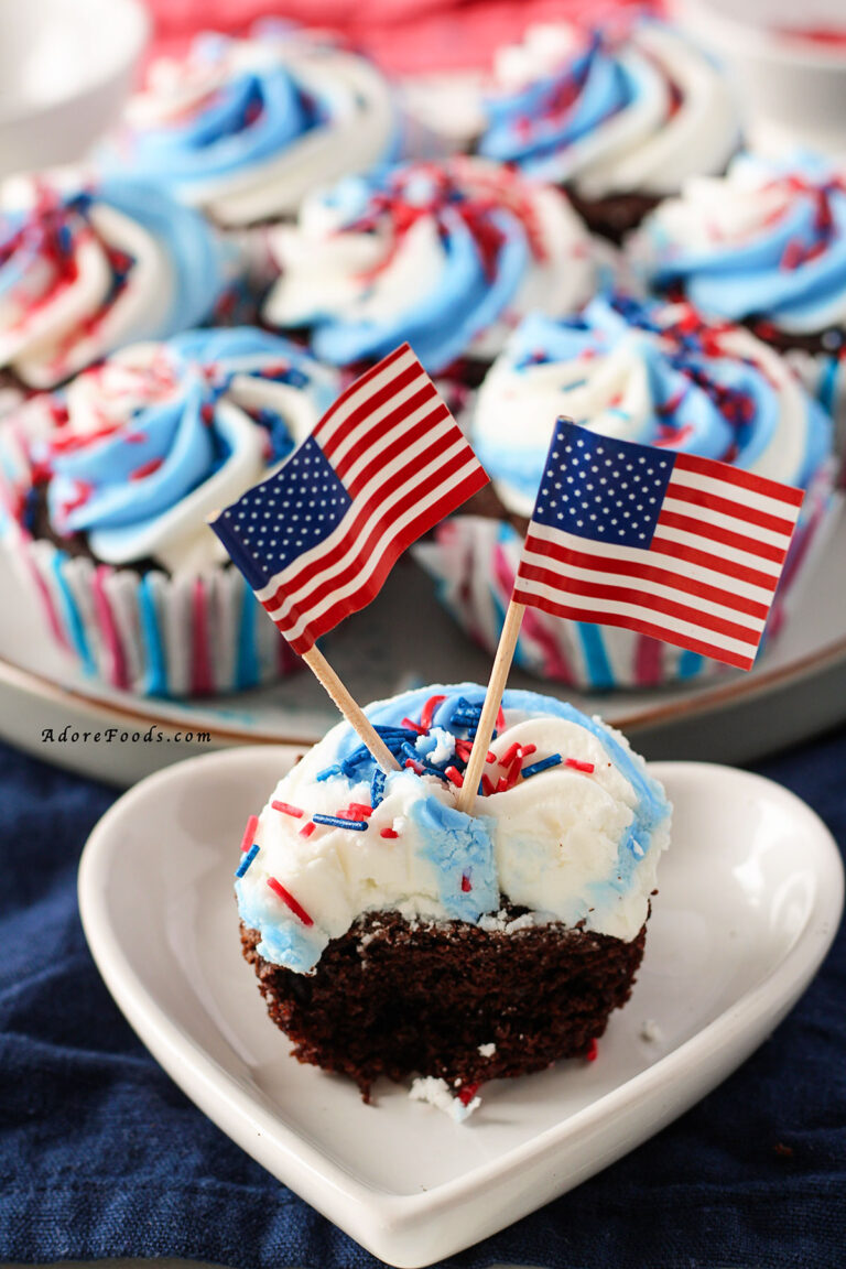 Easy 4th of July Cupcakes Made with Cake Mix – Adore Foods