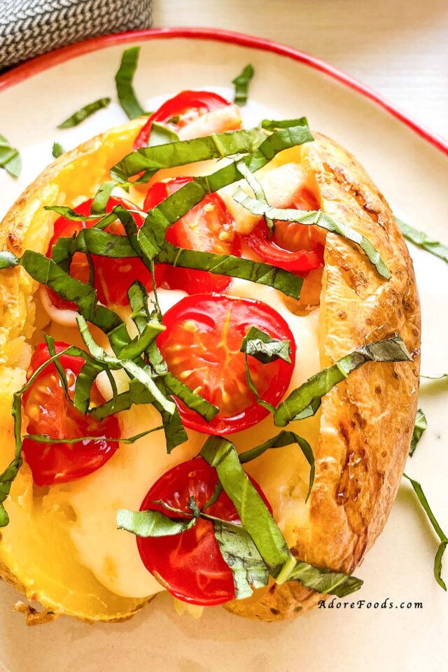 Caprese Twice Baked Potatoes – Adore Foods